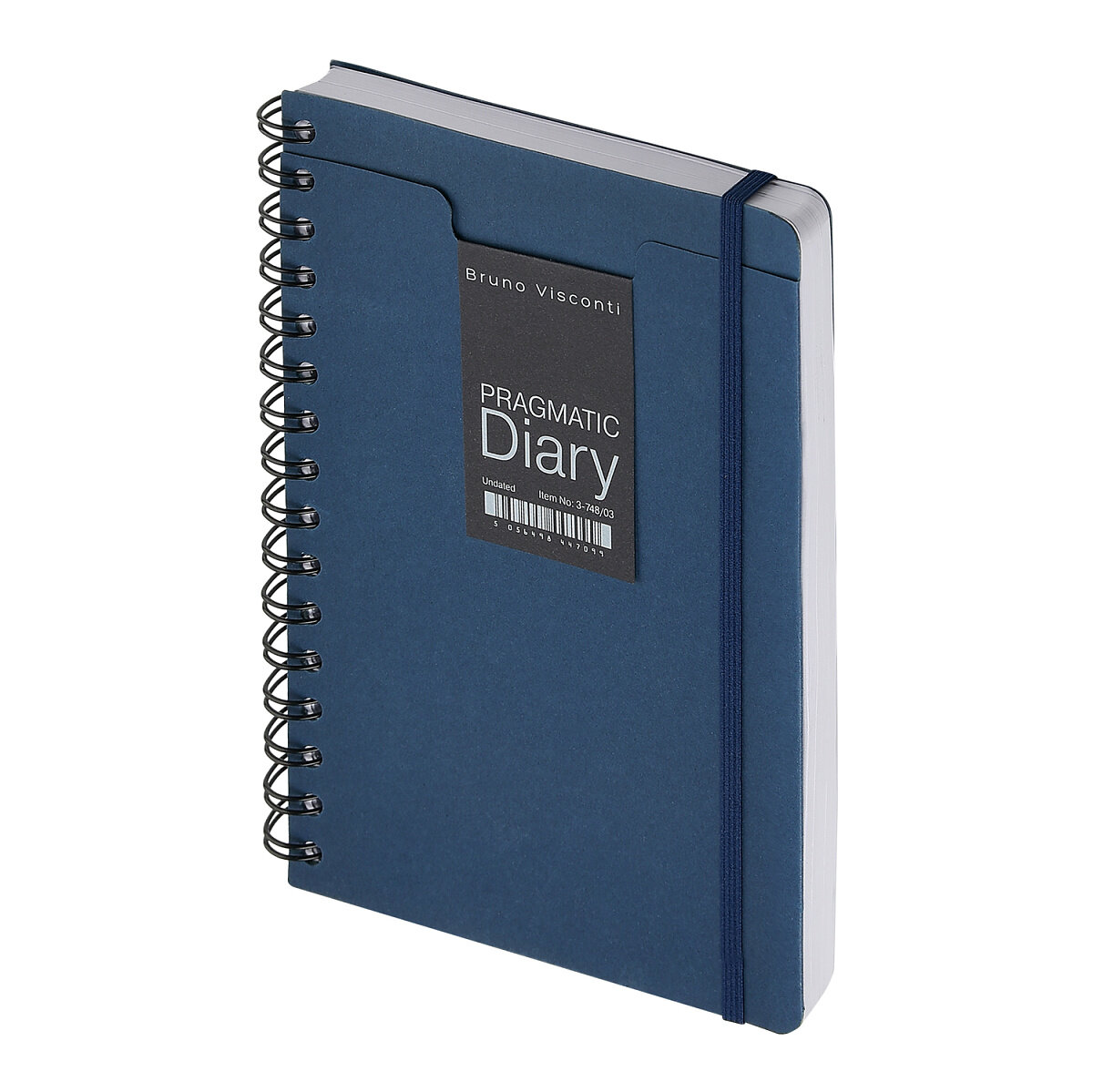 Ежедневник недатированный на гребне, А5 "PRAGMATIC" (темно-синий)