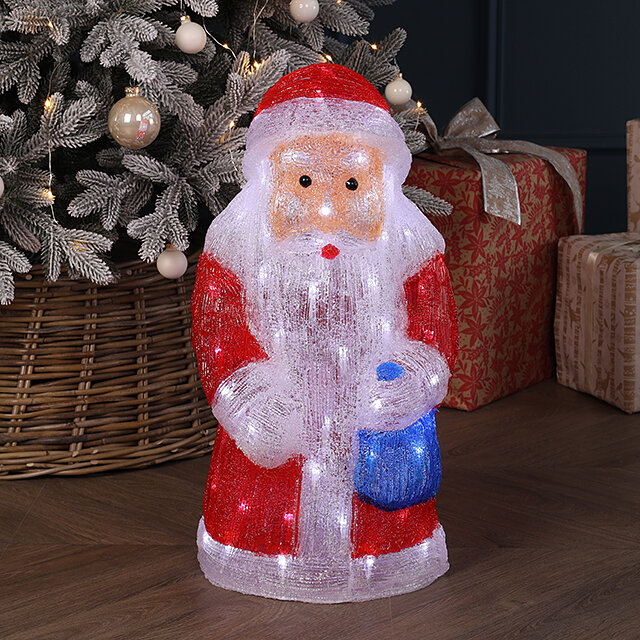 Светодиодная фигура Дед Мороз 52 см, 80 холодных LED ламп, IP44, Winter Deco, 4080218