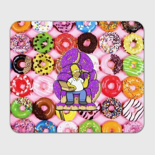 Гомер Симпсон в окружении пончиков Коврик для мыши