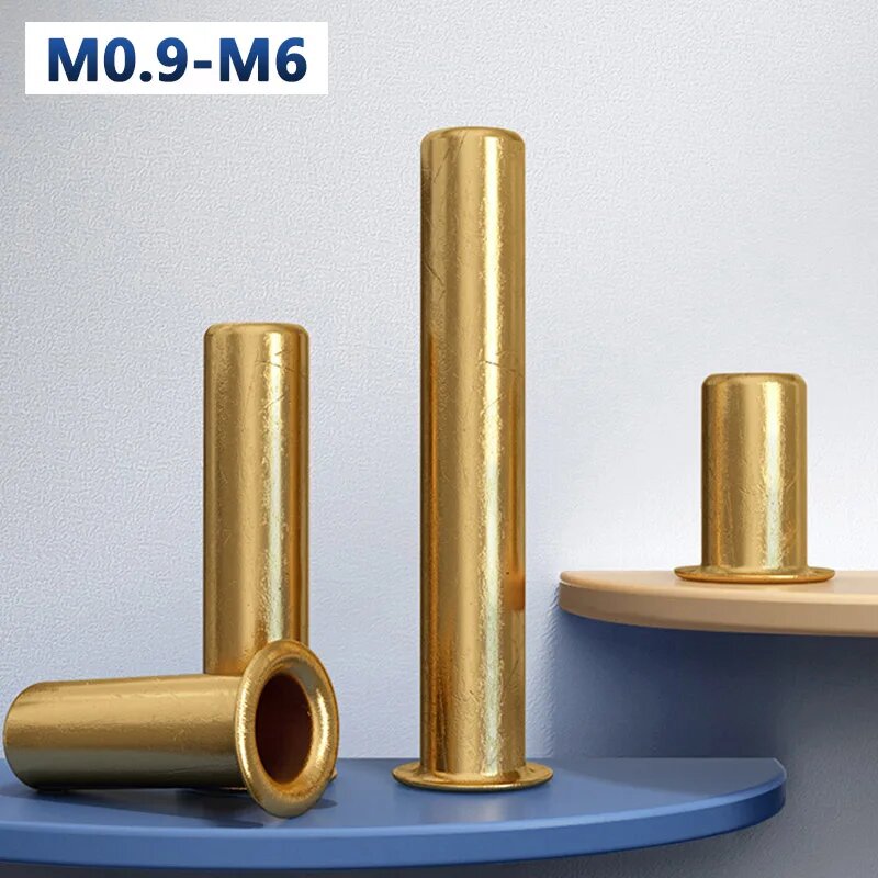 Латунные пустотелые трубчатые заклепки M0.9-M6 M2.3x4mm (100pcs)