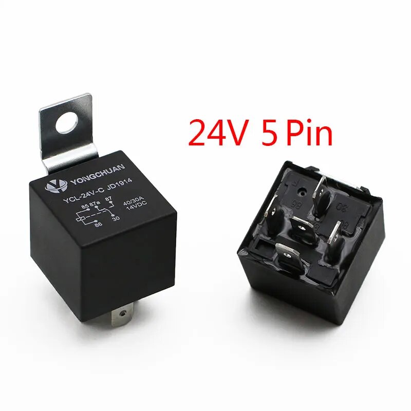 Автомобильные реле EARUELECTRIC JD1914/JD1912/JD2914/JD2912 40А 12/24В 5P 24V 40A