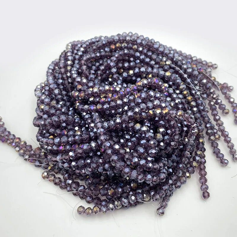 Стеклянные бусины для ювелирных изделий 2 3 4 6 8 мм Фиолетовый, 6mm(about 90 pcs), ZYAB59