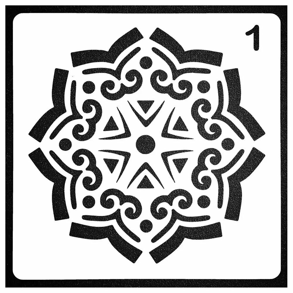 Трафарет для тиснения mandala, цвет 1