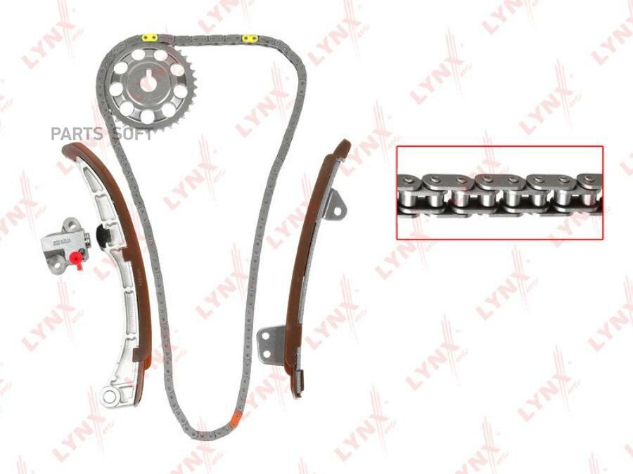 LYNXAUTO TK-0070 Комплект цепи ГРМ TOYOTA Corolla(E120) 1.3 01> / Yaris(P90/P10) 1.3 99> / Yaris Verso 1.3 99> / Prob ()
