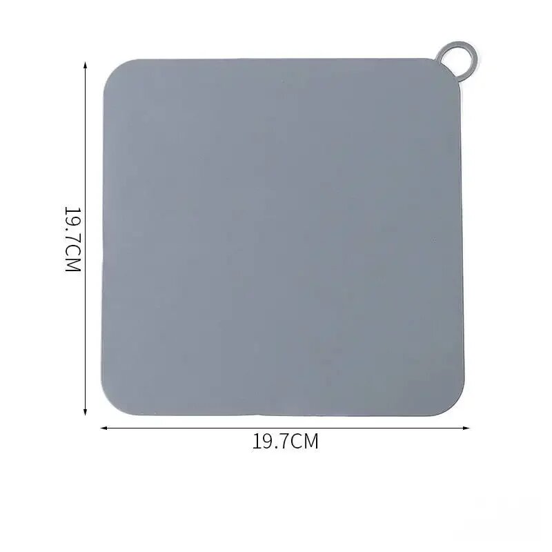 Силиконовая крышка для слива душа 19.7x19.7cm Gray