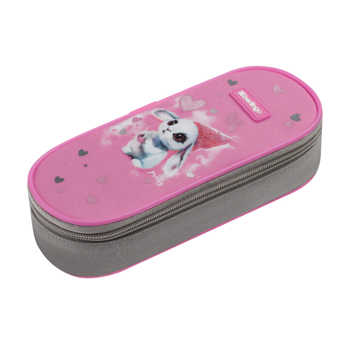 2 шт. Пенал корпусный 1 отделение, 220*90*45 мм, Berlingo "Dreamy Bunny", полиэстер