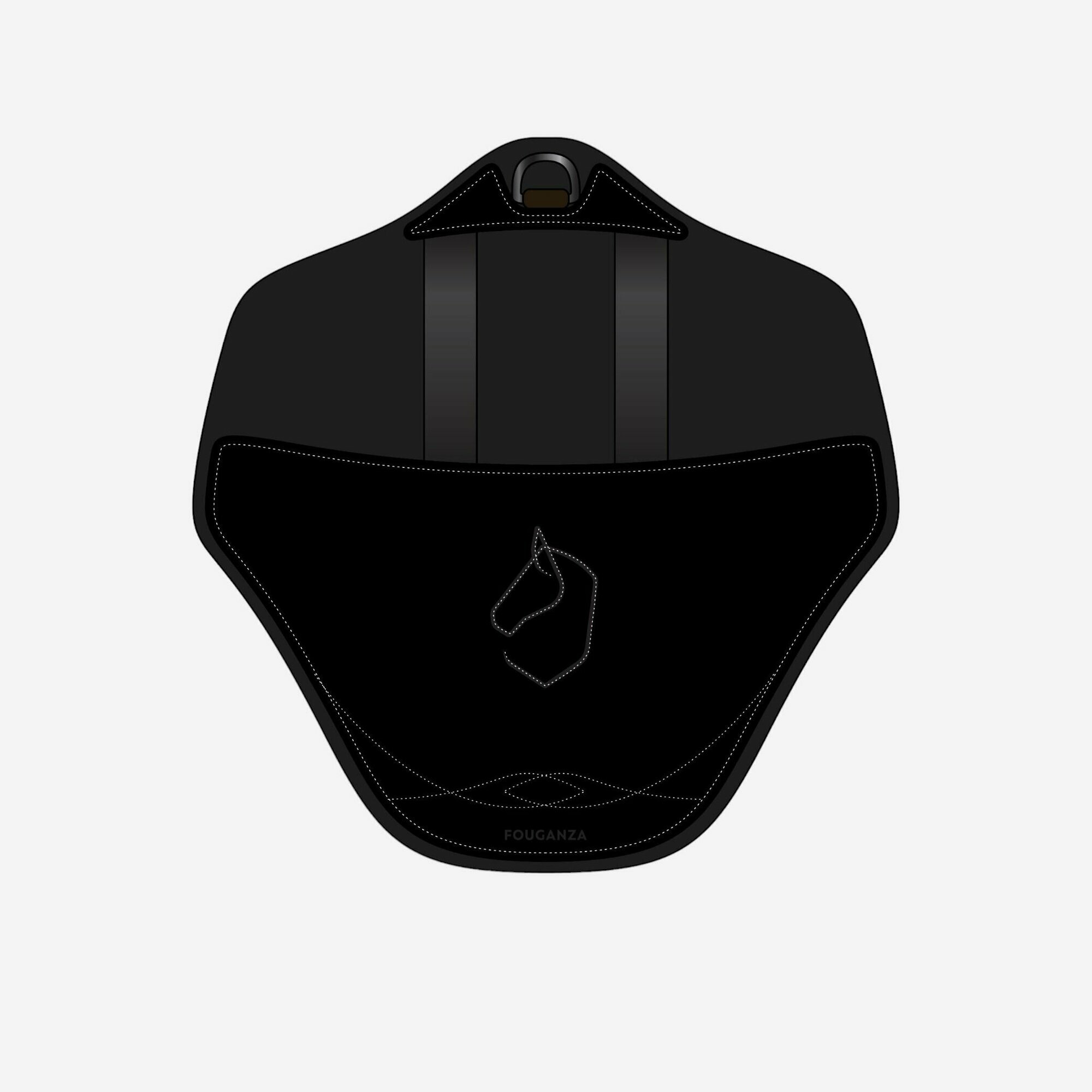 Decathlon Защитный кожаный фартук для подпруги 500 для пони, разразмер: РС, черный