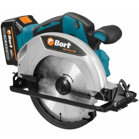 Дисковая (циркулярная) пила Bort BHK-21Li-185 (с 2-мя АКБ), диска 185 мм, 3800 об/мин