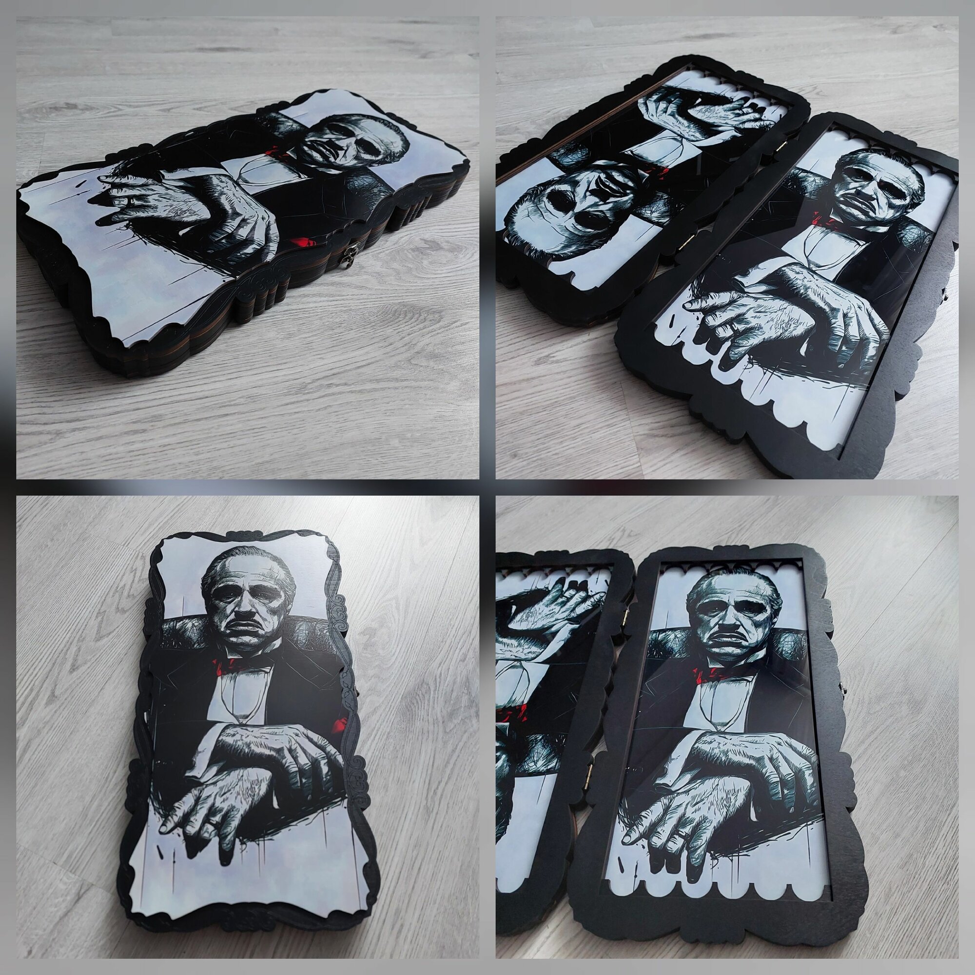 Нарды ручной работы, со стеклом на игровом поле, покрыты акриловым лаком