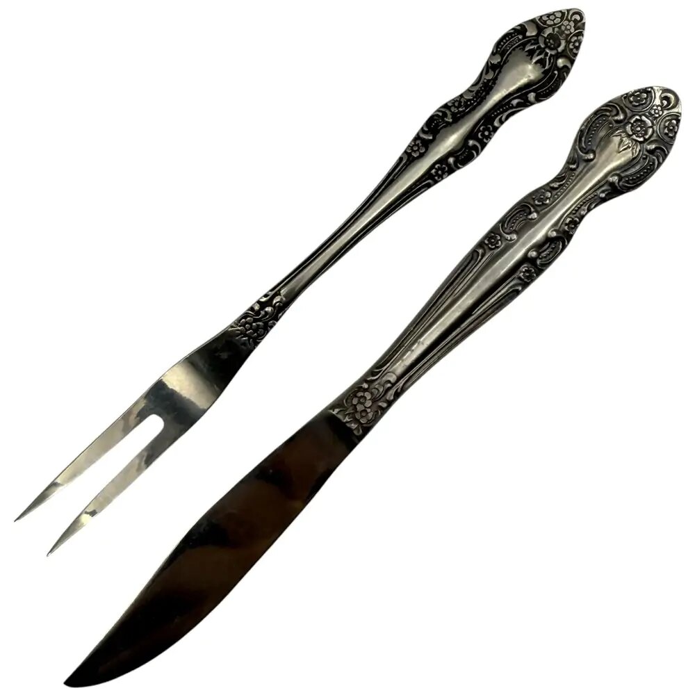 Набор для десерта "Элегия" (2 предмета), нержавеющая сталь, 1970-1980 гг, СССР