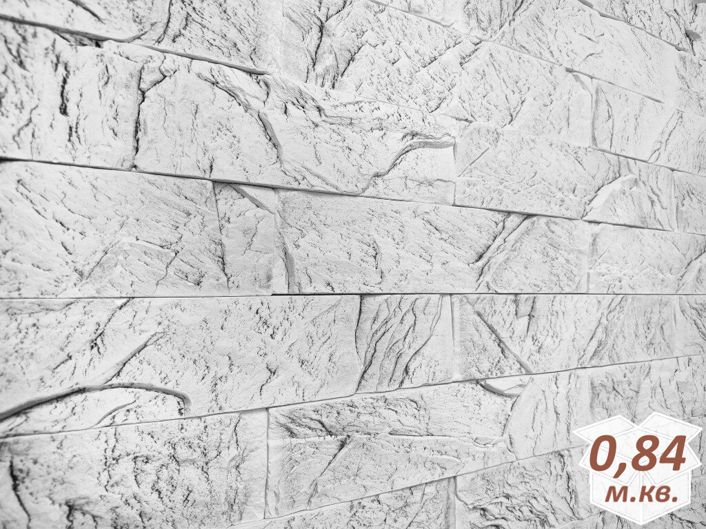 Декоративный камень Русский Камень Уральский скол Белая скала, 0,84 м. кв.