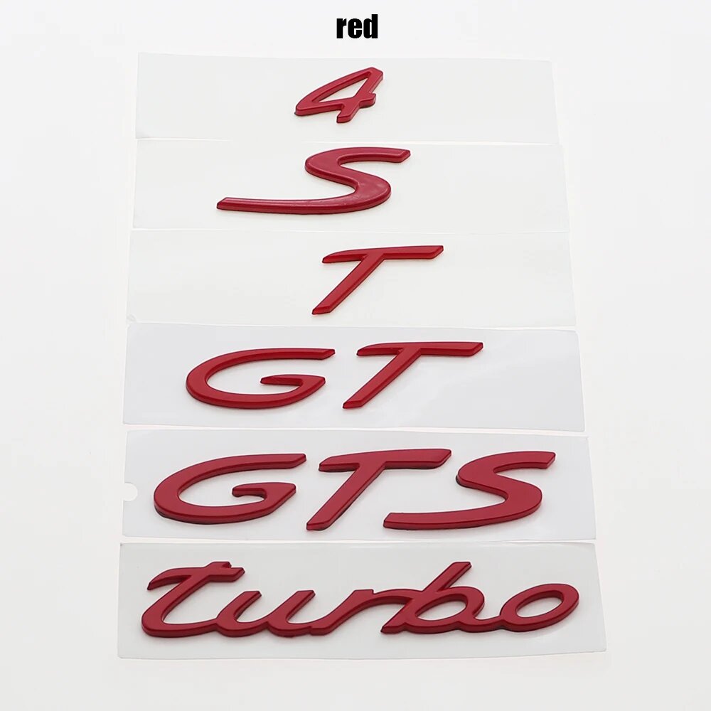 1 шт. 3D ABS GTS GT Turbo 4 S T автомобильный буквенный логотип наклейка хвостовой значок red, GTS
