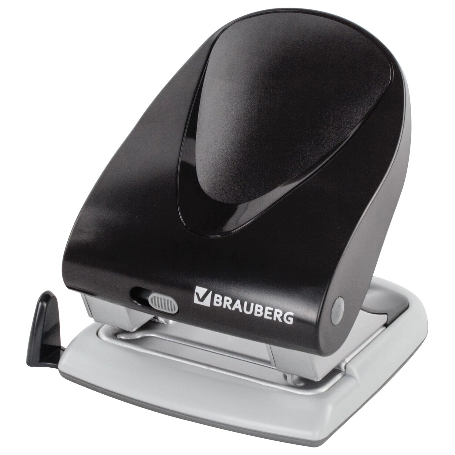 Дырокол BRAUBERG "Jet", до 40 листов, черный, 224341