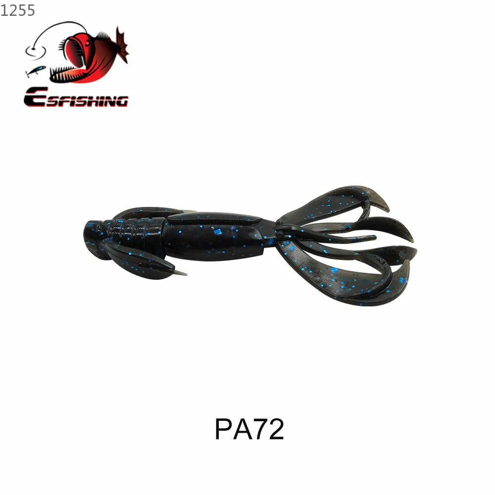 Съедобная силиконовая приманка Crazy Flapper 60мм от Esfishing, 10 штук в упаковке, (рак)