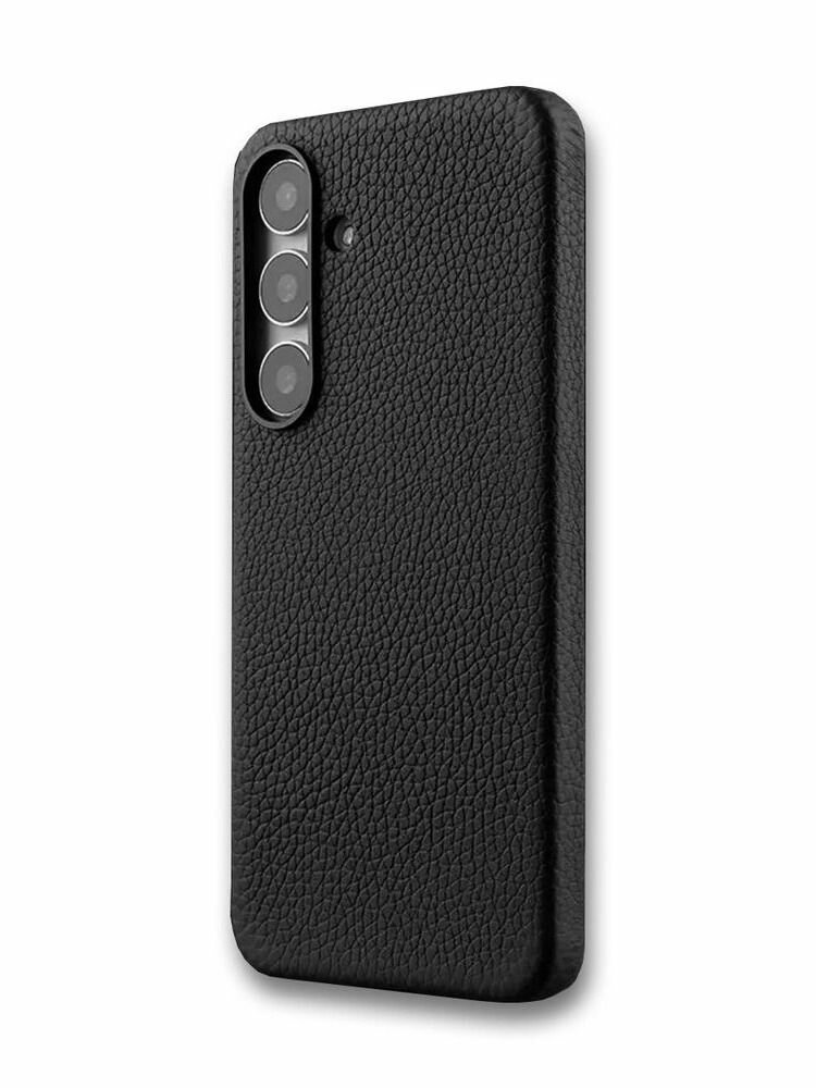 Кожаный чехол накладка Origin SС для Samsung Galaxy S25, черный