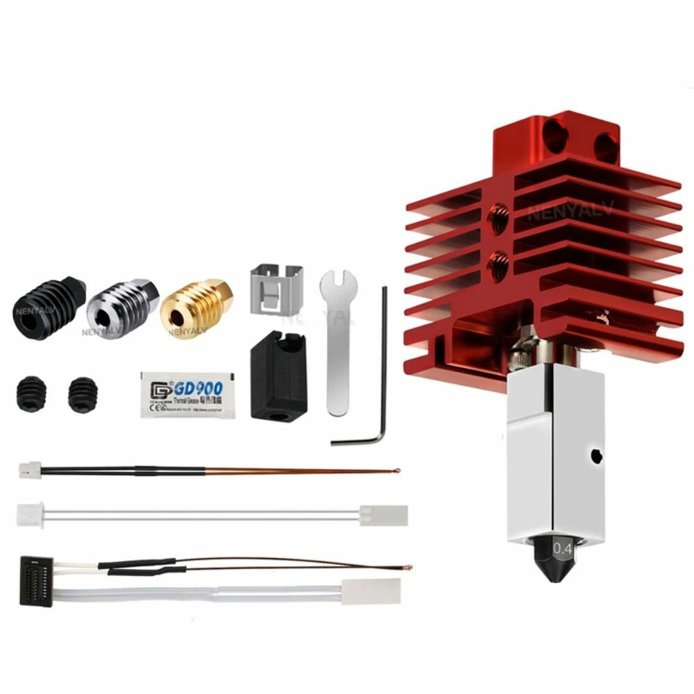 TZ 2.0 Bamboo X1 X1C X1E P1P P1S хотэнд Bambu Lab Hotend Upgrade Термистор Латунь Медь Закаленное сопло Аксессуары для 3D-принтера
