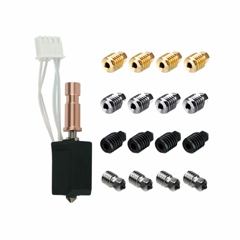 Полностью металлический хотенд для Kobra S1 /S1 Combo Hot End Kit для Anycubic Kobra S1 200K с керамическим нагревательным элементом и сменной насадкой.