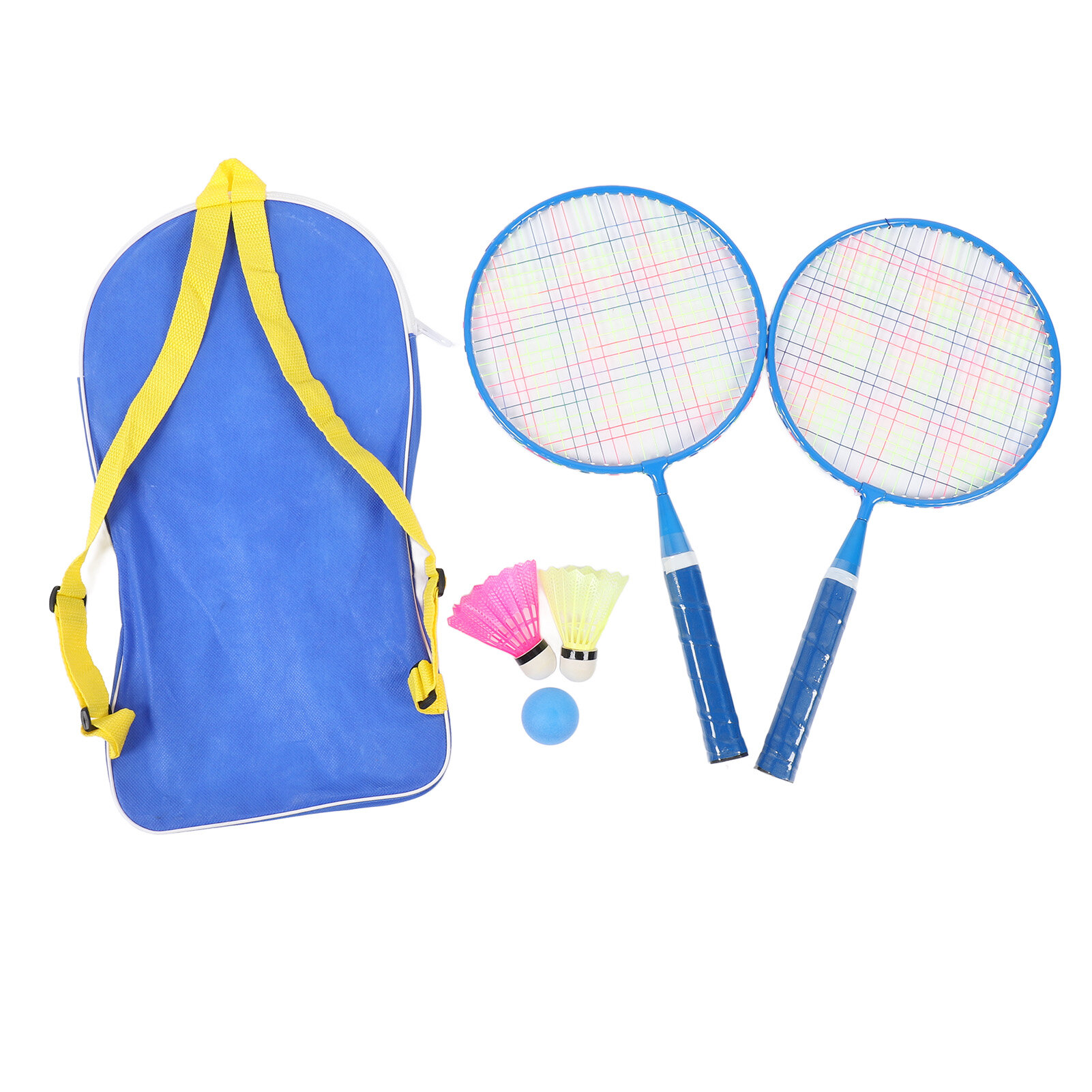 1 Пара детей в бадминтоне набор с набором для бадминтона с бадминтоном с 2 шариками для бадминтона с 2 weltlecocks 1 настольный теннисный мяч для наружного синего цвета