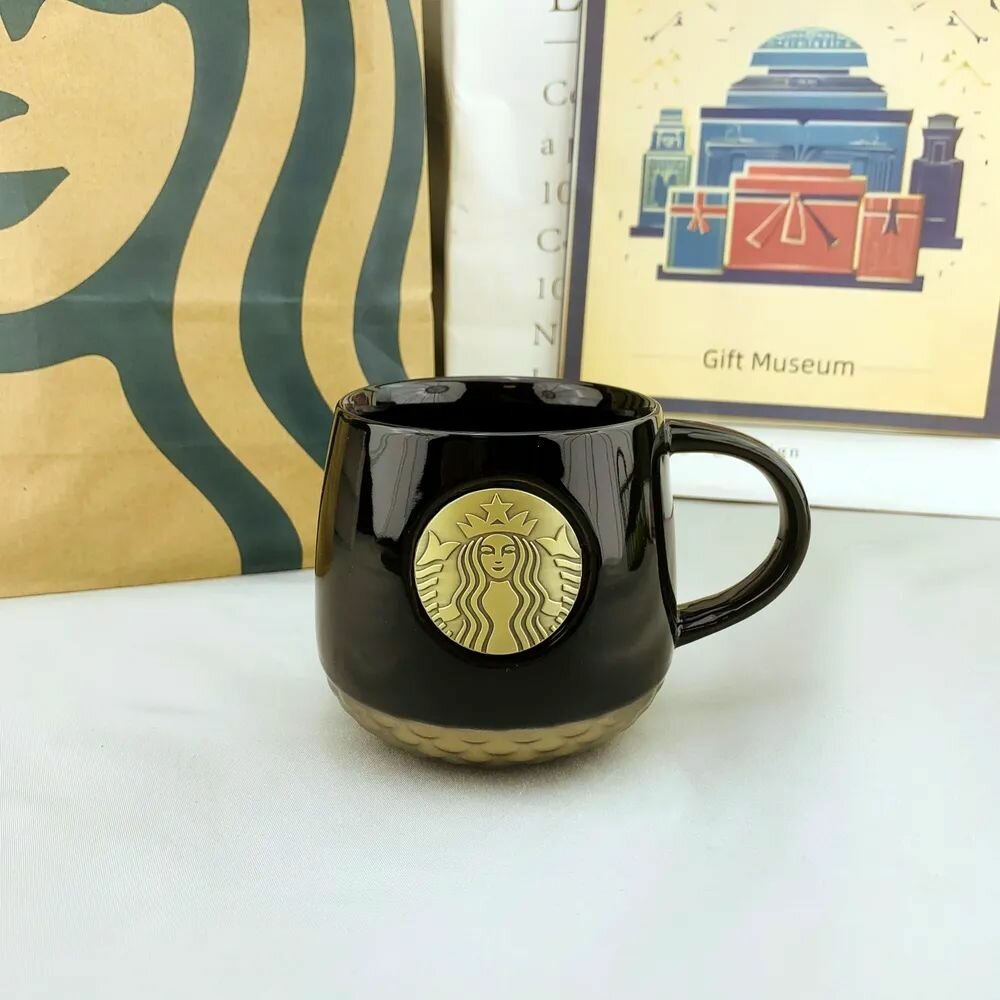 Кружка Starbucks Black Collection, 414мл, керамическая, черная