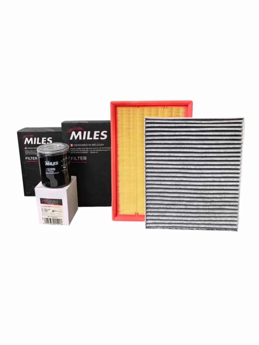 Комплект фильтров Чанган ЦС55 Плюс Юни-Т/Еада Плюс (Changan CS55 Plus UNI-T/Eado Plus) воздушный/салонный/масляный MILES