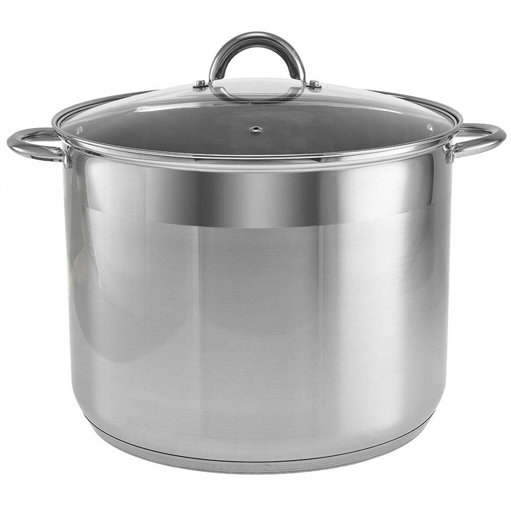 Кастрюля 20 л, 32 см, из нержавеющей стали со стеклянной крышкой Webber BE-377/2
