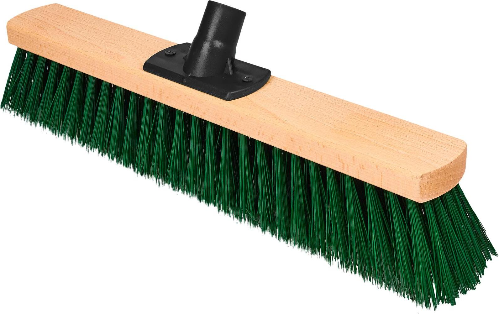 Щетка для улицы Spin&Clean / Спин энд Клиан ПЦ3121 без черенка, жесткая щетина, бук, зеленый 540х80х135мм / инвентарь для уборки