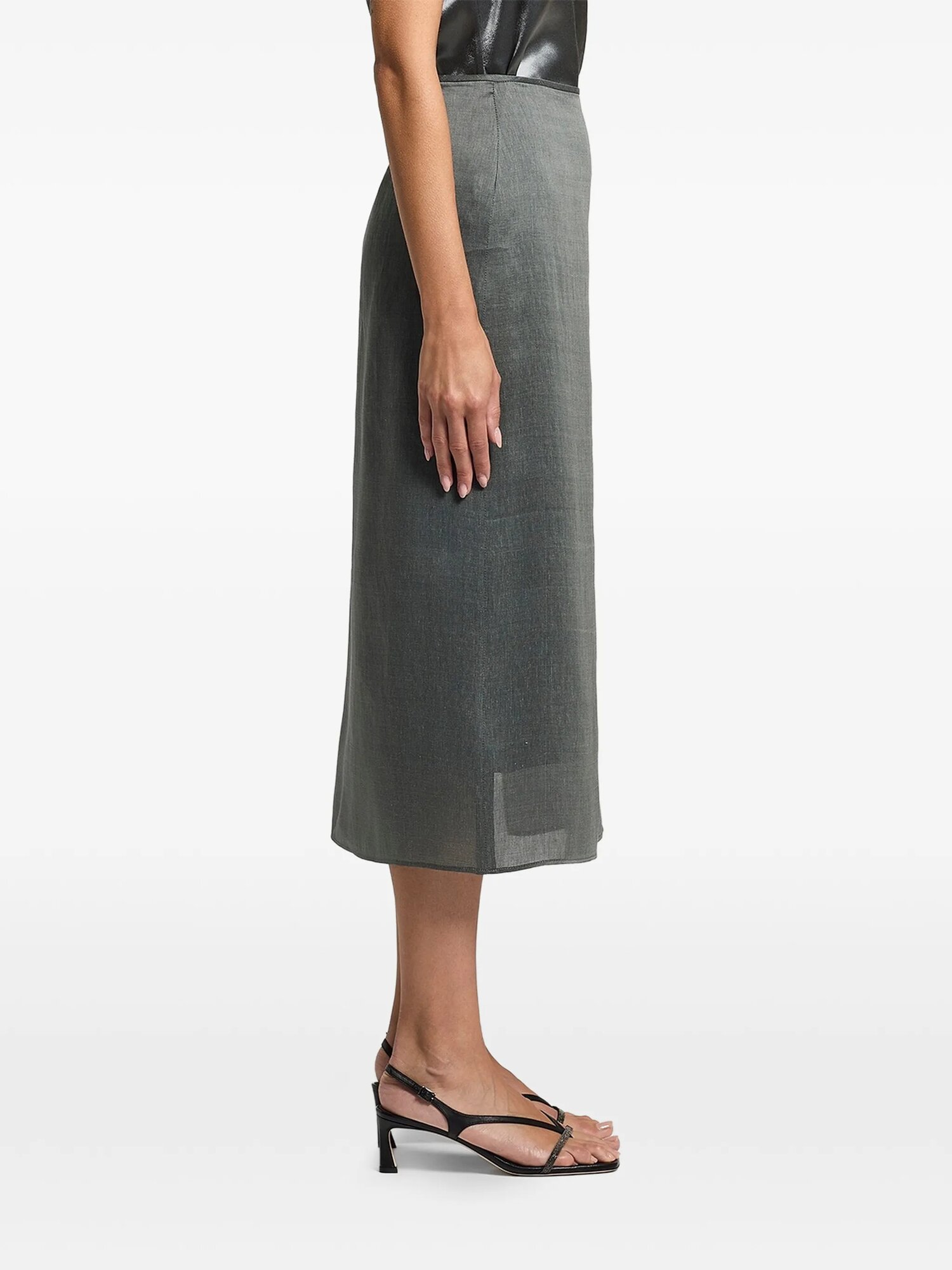 Юбка PESERICO Side-slit midi skirt, размер 48 — фото 1