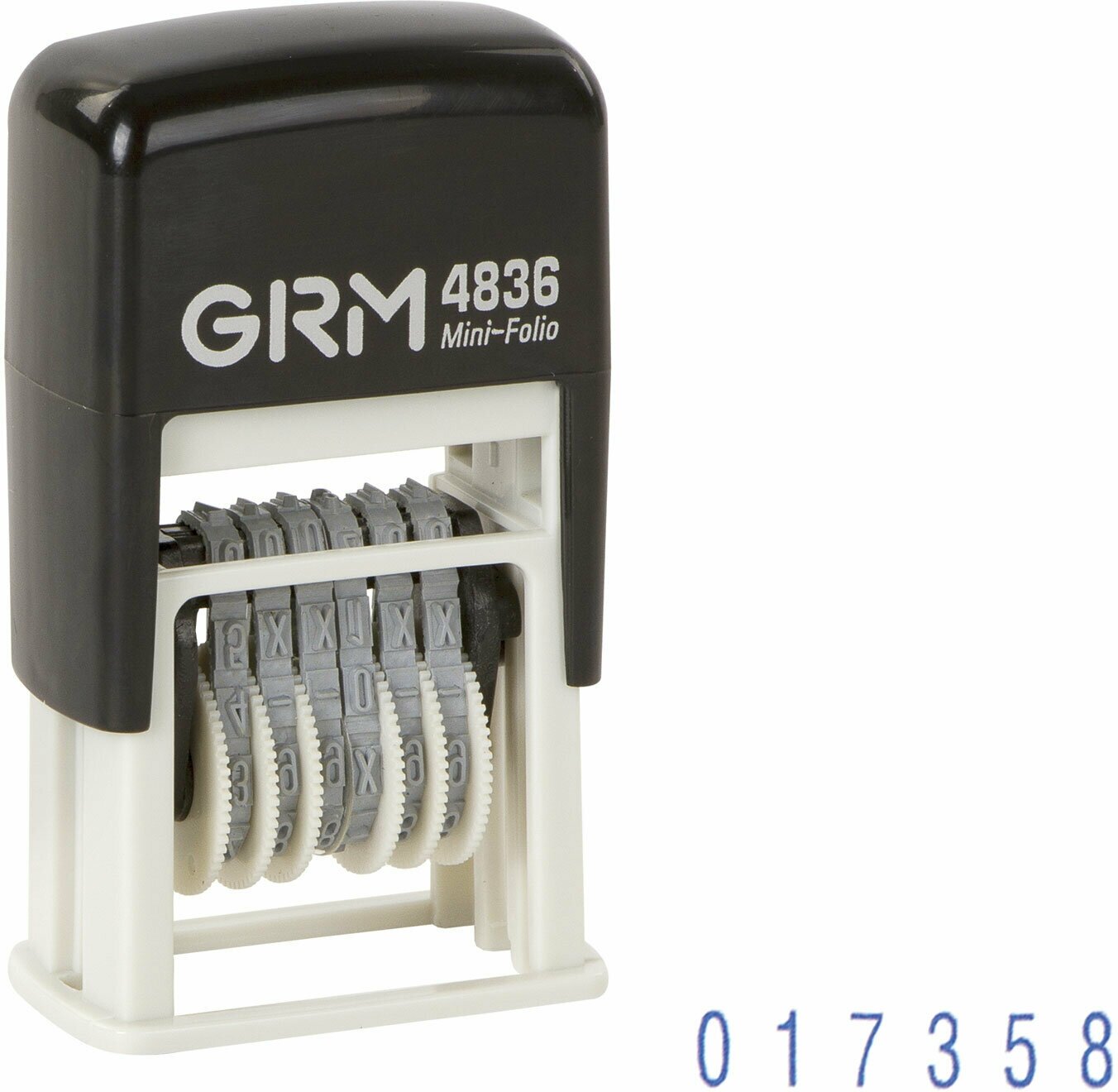 Упаковка 2 шт. Нумератор 6-разрядный, оттиск 15х3 мм синий, GRM 4836, 124141018