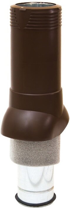Технониколь изолированный выход вытяжки d=125мм коричневый