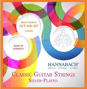 600HT Silver-Plated Orange Комплект струн для классической гитары, сильное натяжение, Hannabach