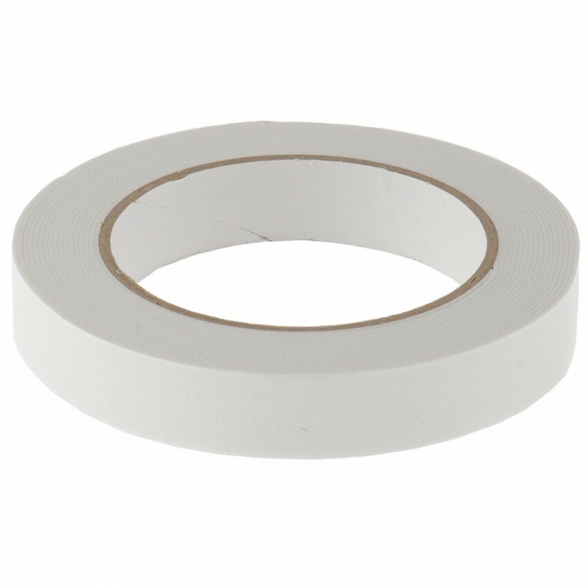 Лента клейкая 19ммх5м на вспененной основе, двусторон, белая(89080) (Matrix)