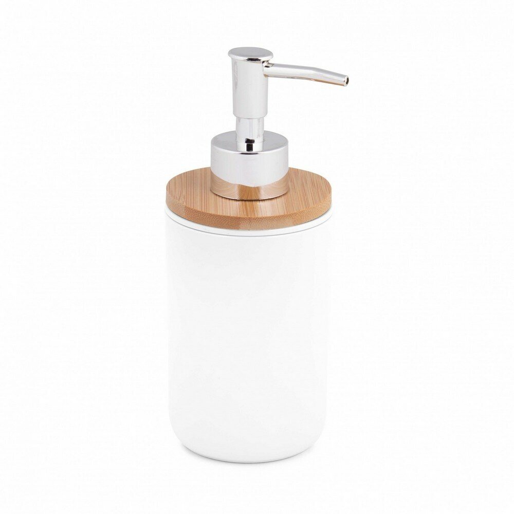 Дозатор для жидкого мыла Бамбук, цвет: белый, 320мл