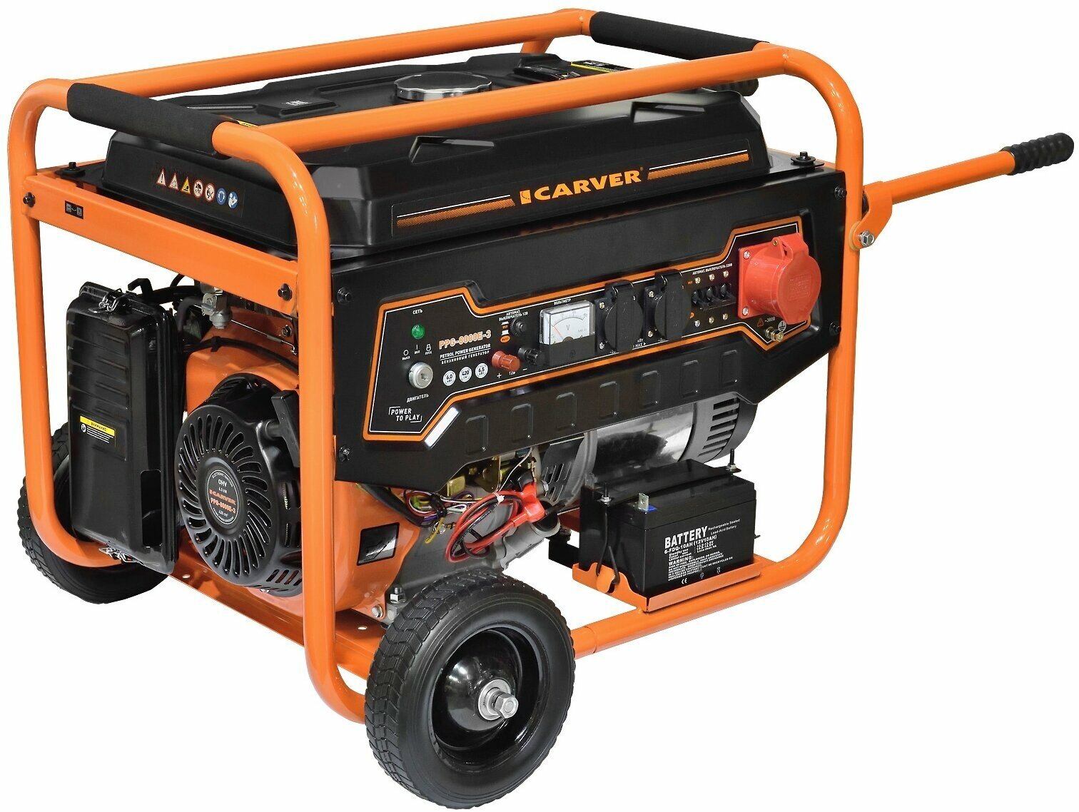 Бензиновый генератор CARVER PPG-8000E-3 01.020.00013