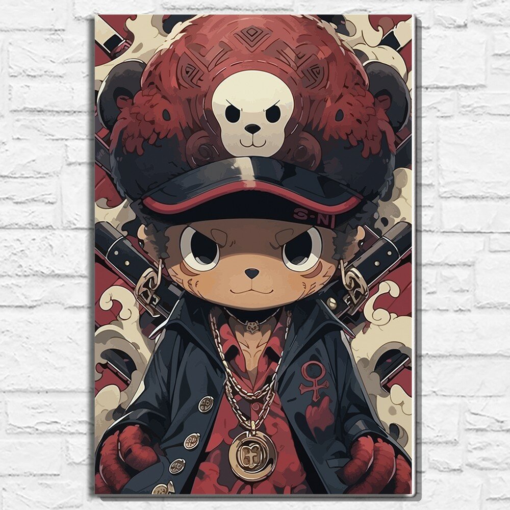 Картина по номерам на холсте аниме ван пис (One piece, Тони-Тони Чоппер) - 14978 В 60x40