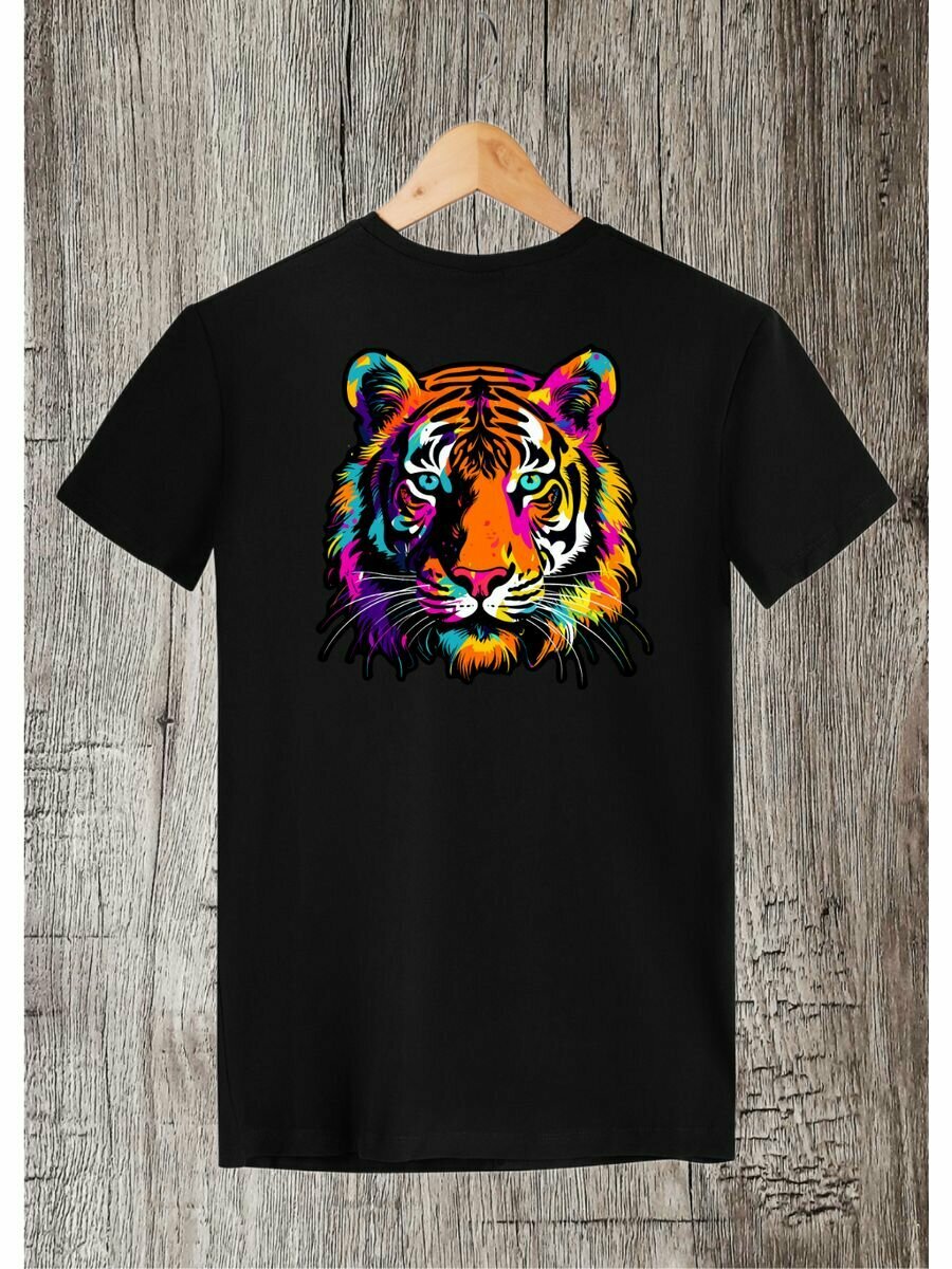 Футболка Поп-Арт Тигр Сила Мощь