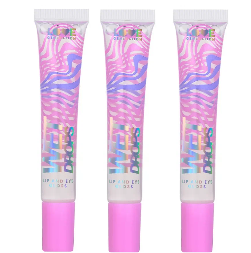 Блеск для глаз и губ Love Generation Wet Drops, тон 01 прозрачный, 12 мл 3 шт
