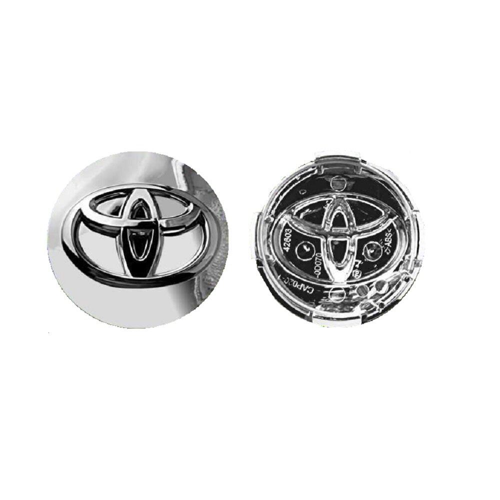 Колпачок, заглушка на диск колеса Toyota 63мм. хром (1 колпачок)
