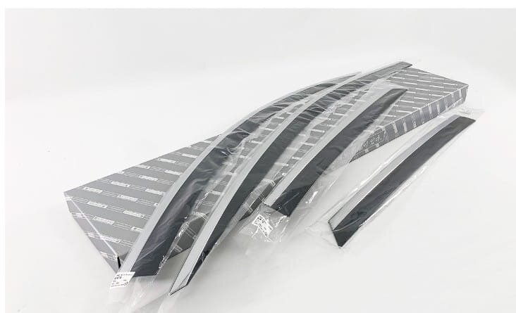 Kia K5 дефлекторы 2020 с хромированными полосами