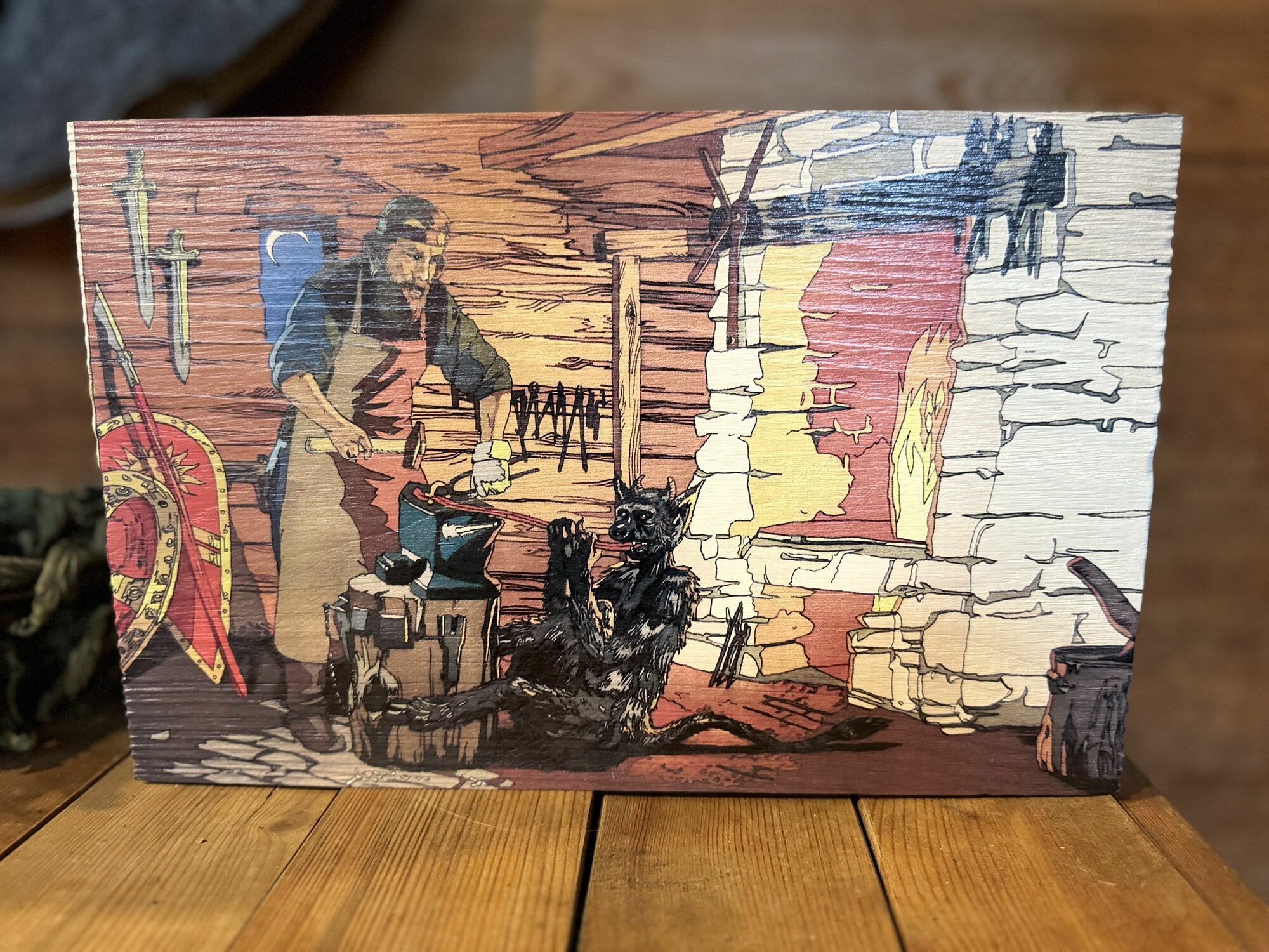 Табличка для бани Оберег - Кузнец 20х30см