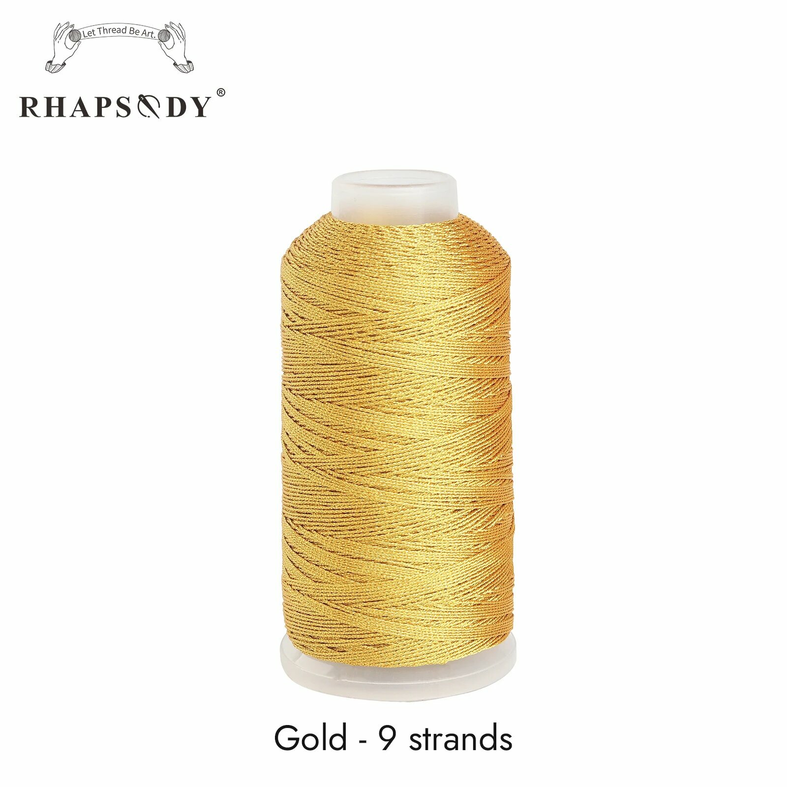 Rhapsody металлическая нить для рукоделия 3/6/9/12 нитей 9 strands Gold