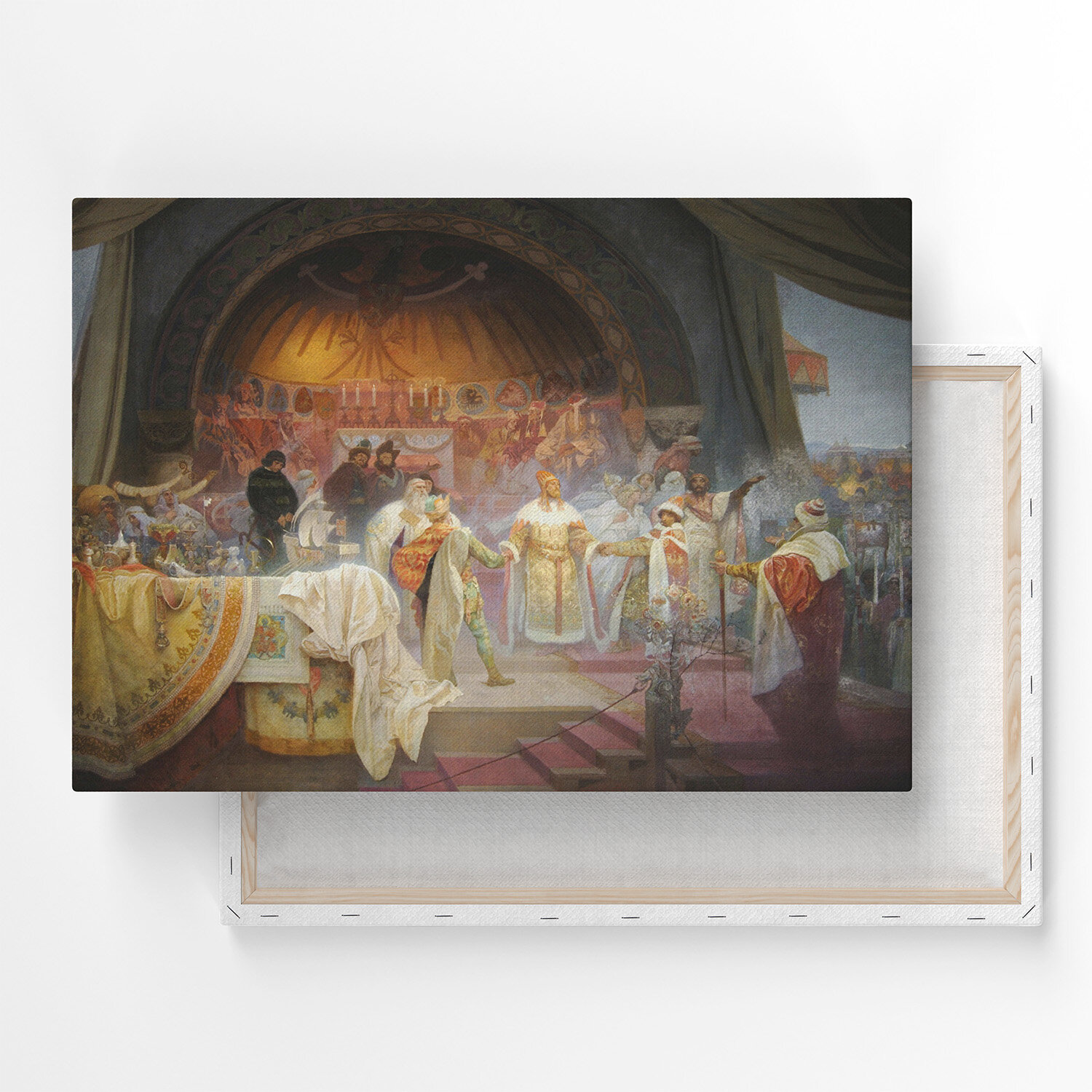 Картина на холсте, репродукция / Альфонс Муха - Славянский эпос IV / Размер 40 x 53 см