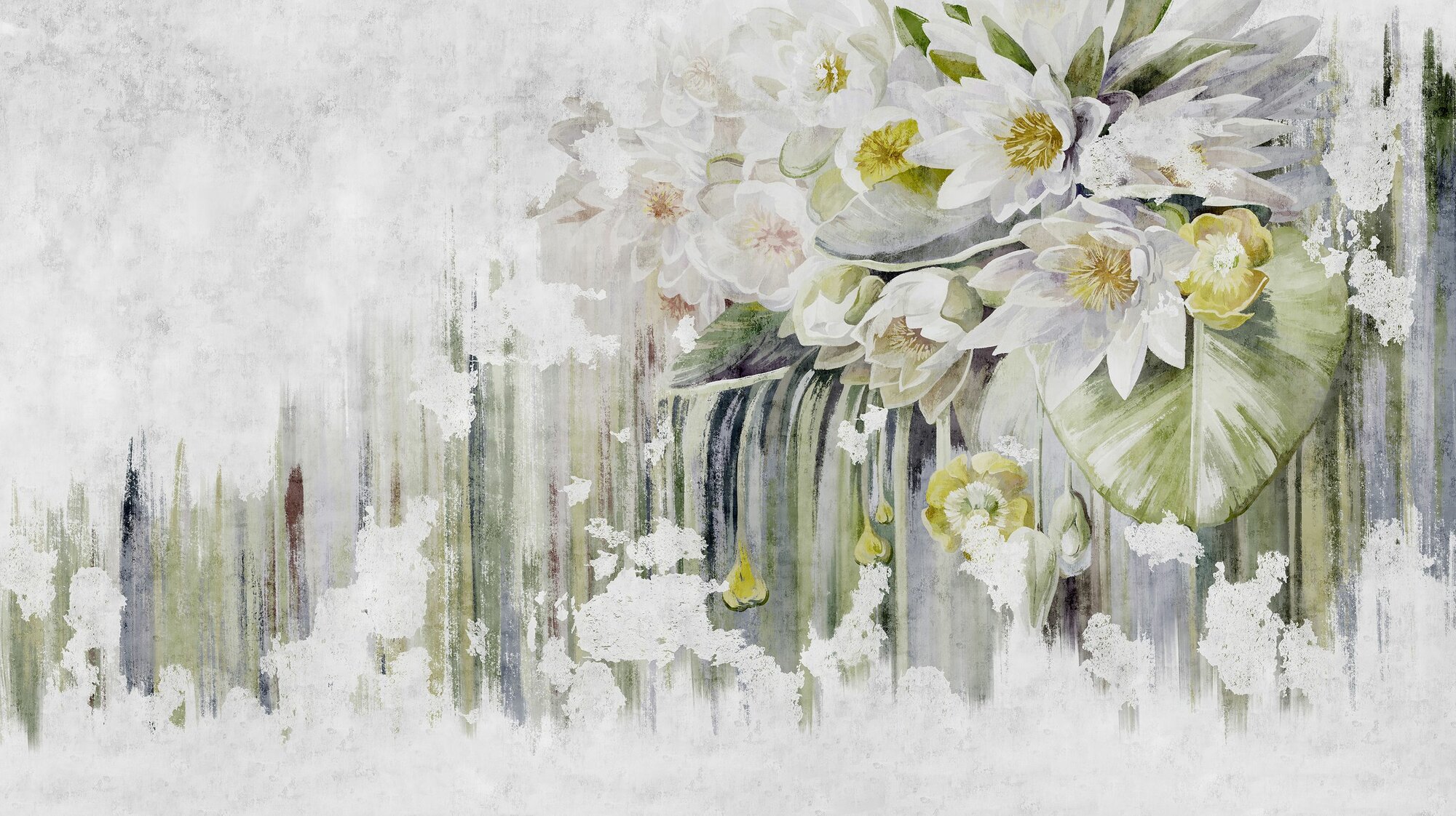 Фотообои Серый букет 270х660 см