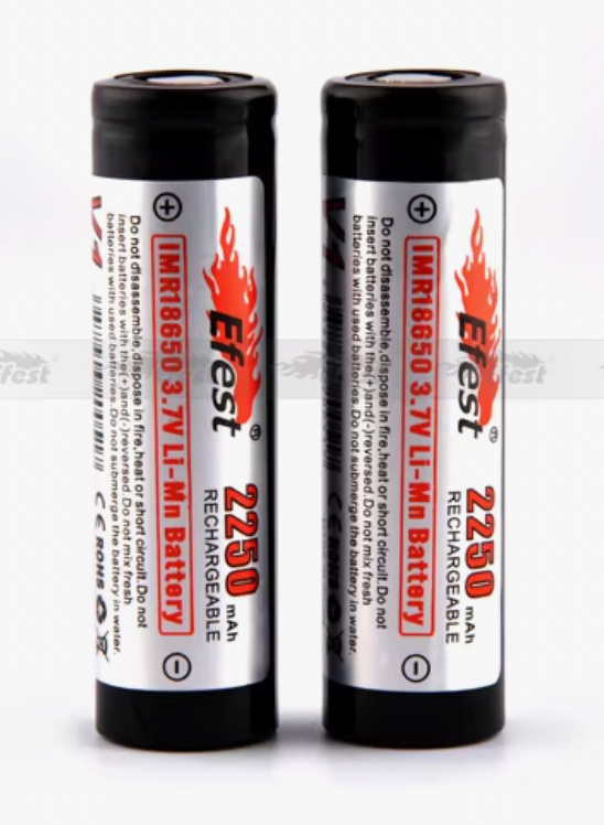 Аккумулятор Efest IMR V1 (плюсовой контакт плоский) 18650 (2250mAh) - высокотоковый