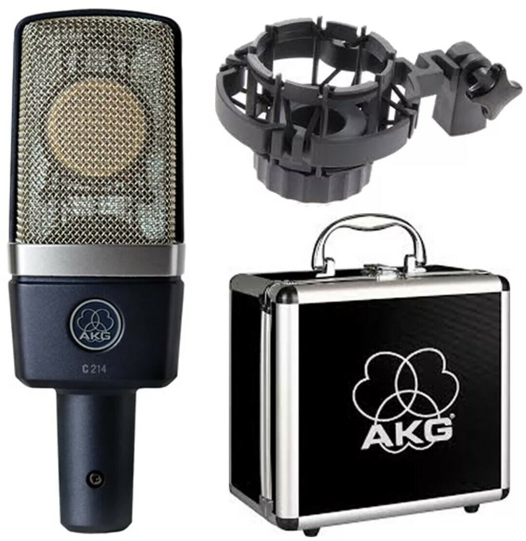Конденсаторный кардиоидный студийный микрофон AKG C214 для вокала