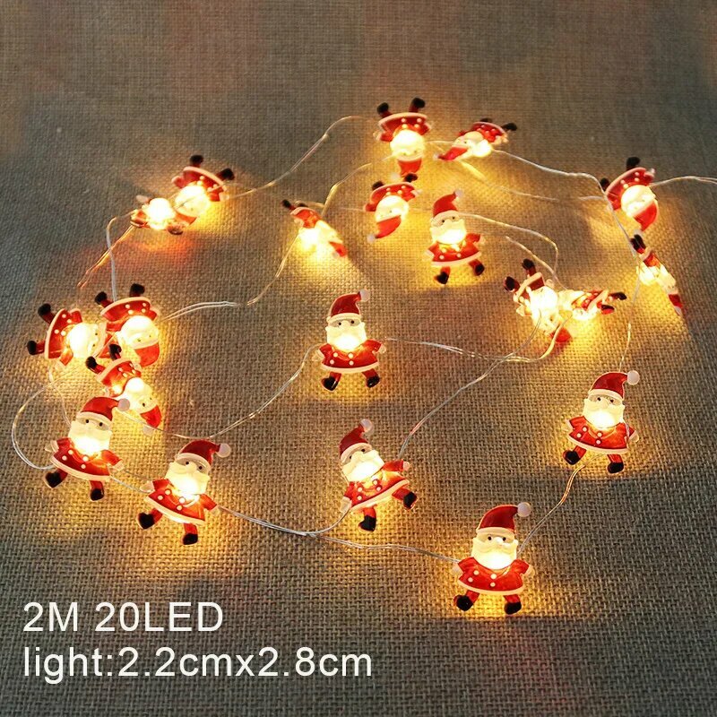 Рождественская гирлянда LED 2м, Дед Мороз, Style F