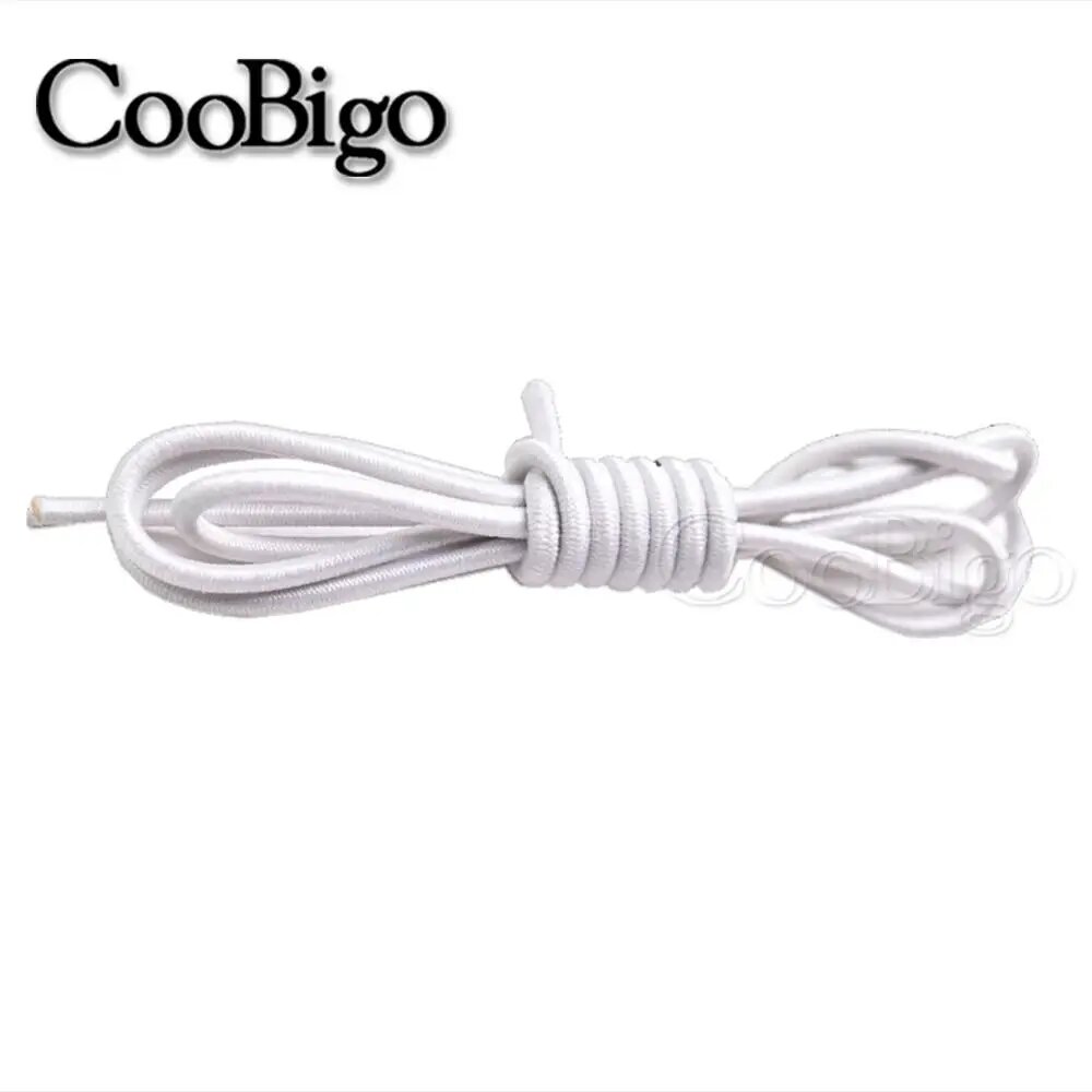 Резинки эластичные круглые 5 метров 1мм 2мм 3мм Белый, 2mm, White