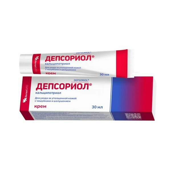 Крем для ухода за утолщенной кожей с чешуйками и шелушением для взрослых и детей 0+ Депсориол туба 30мл