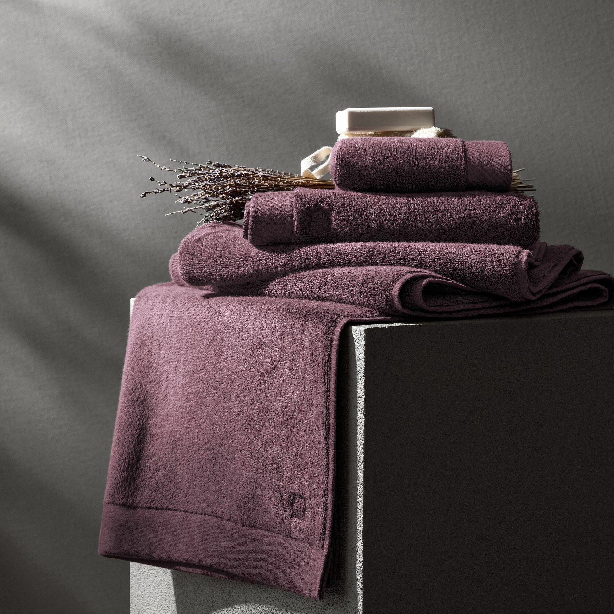 Togas Полотенце для ванной "Фальк" махровое, хлопок, 50х100, бордовое