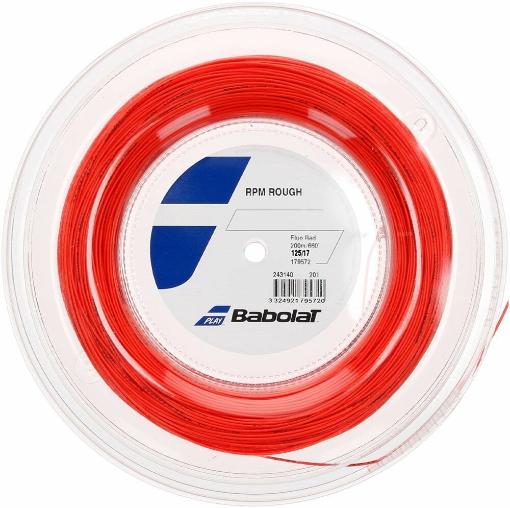 Струна для большого тенниса BABOLAT RPM Blast Rough бобина (200 m), 1.25 mm, красный