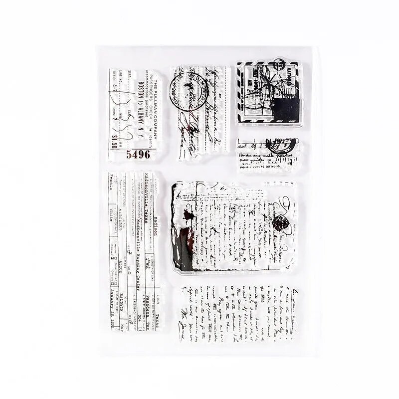 Штамп прозрачный JIANWU YZ-GJTM3, Цвет: fu gu xi ying wen
